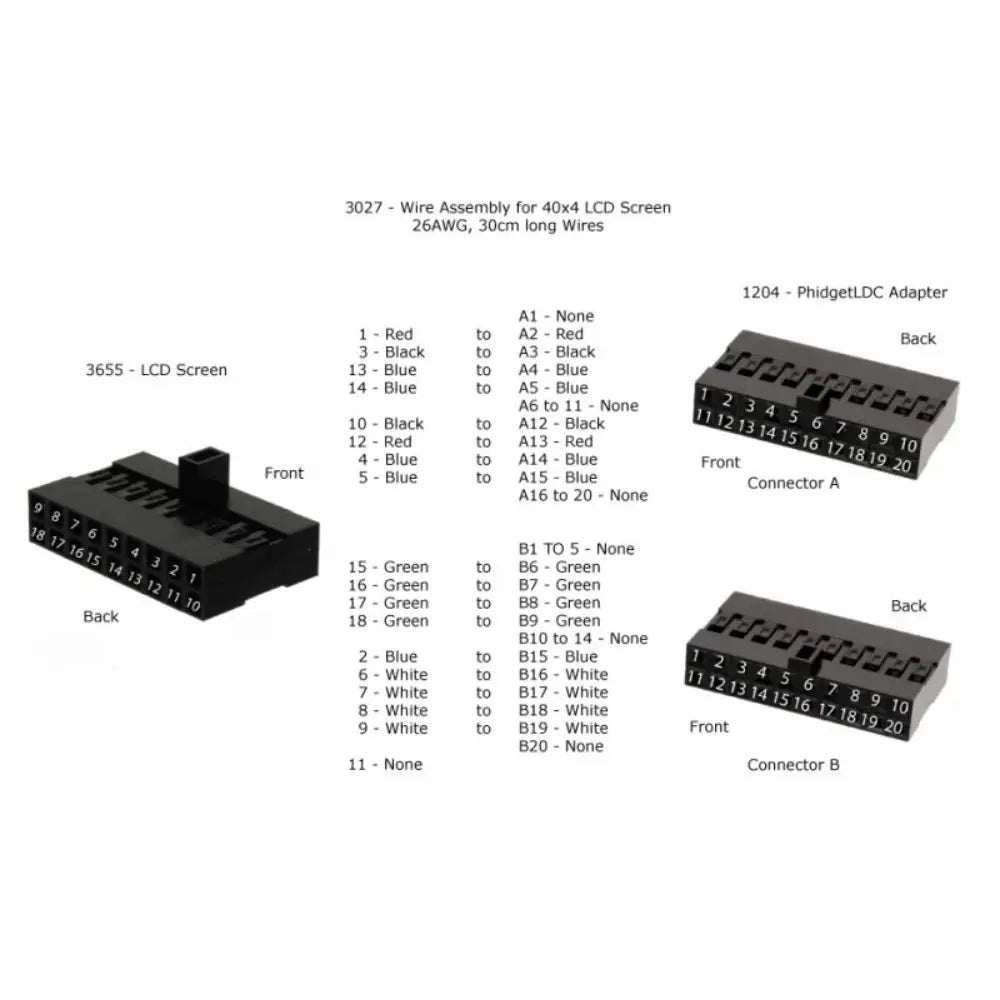 Phidgets LCD Kabel (voor 40x4 Scherm) - RobotShop