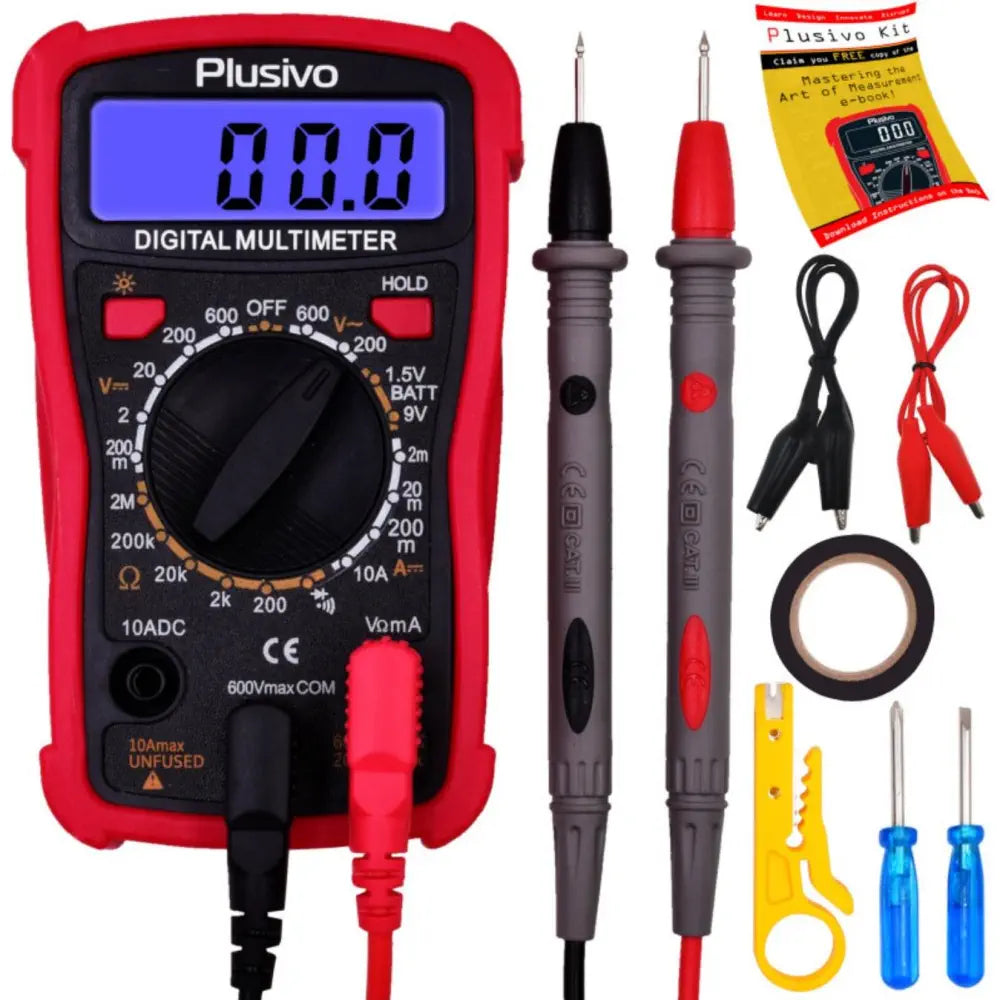 Plusivo Digital Multimeter Kit w/ Test Probes - RobotShop