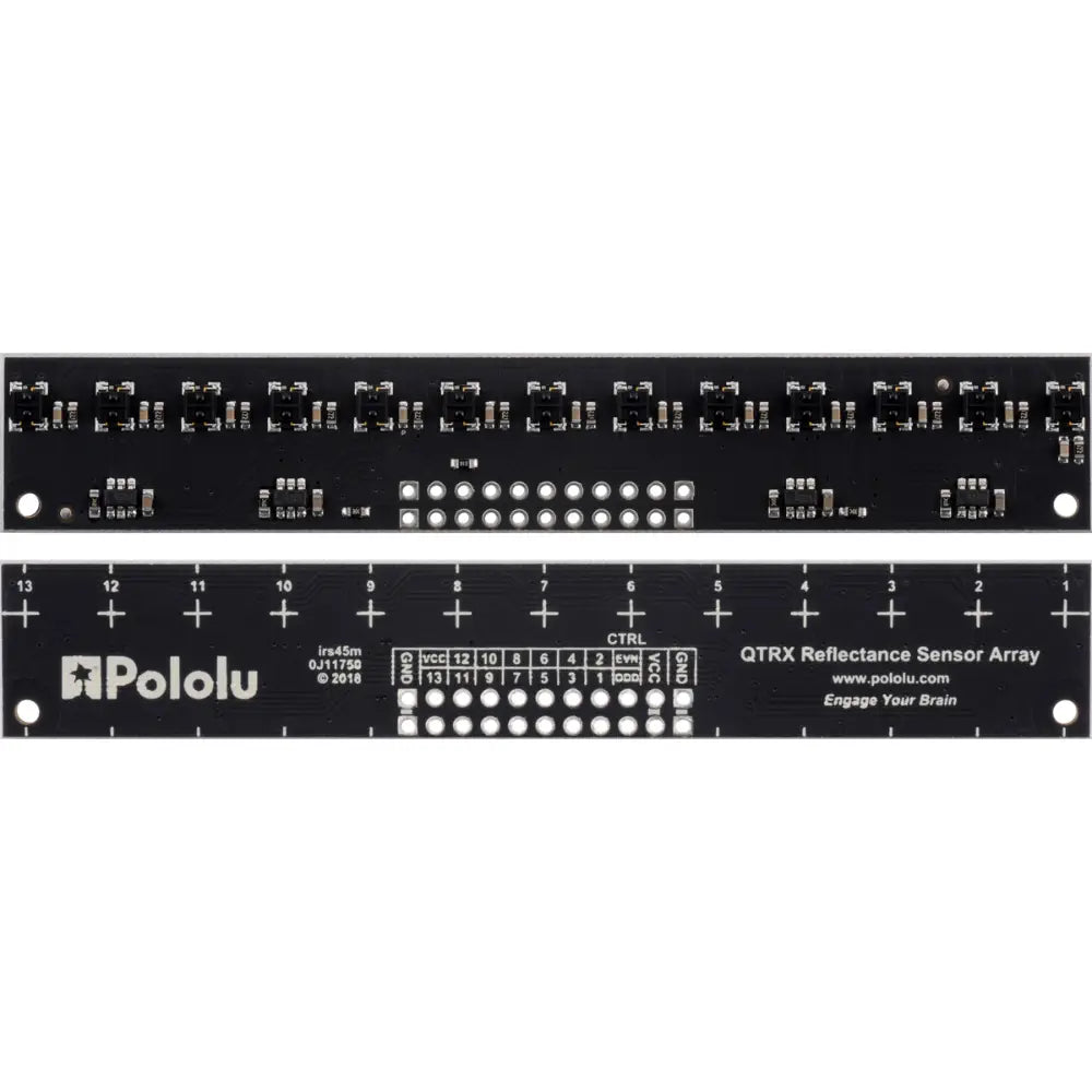 Pololu QTRX-MD-13RC Reflectance Sensor Array: 13-Channel, 8mm Pitch, RC ...