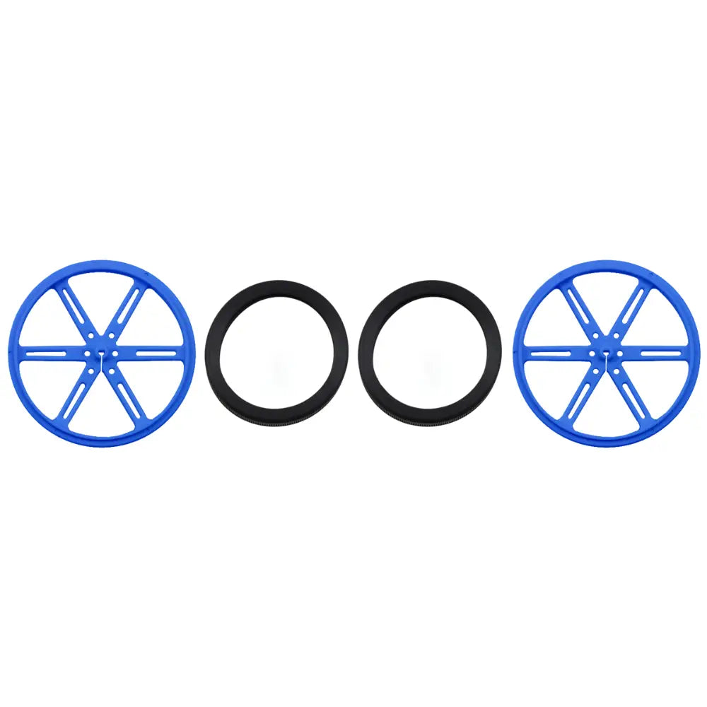 Pololu Wheel 90×10mm Pair - Blue - RobotShop