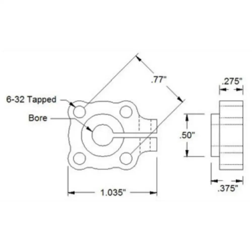 Actobotics 1/4" Bore 0.77" Clamping Hub - RobotShop