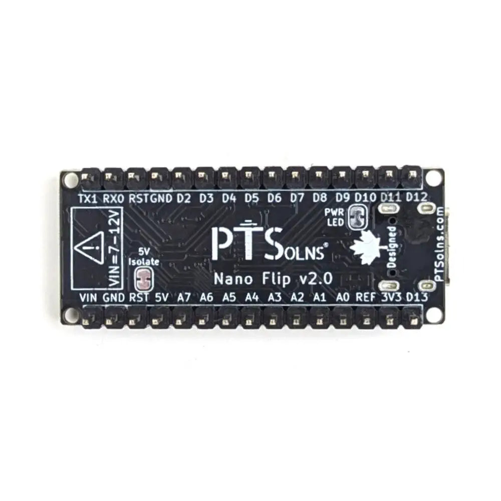 PTSolns Nano Flip microcontrôleur basé sur ATmega328P Compatible Arduino Nano - RobotShop