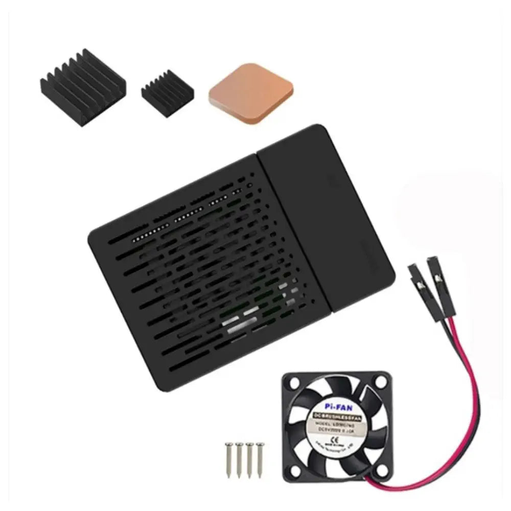 Raspberry Pi 3B+ Case w/ Cooling Fan & Heatsinks - RobotShop
