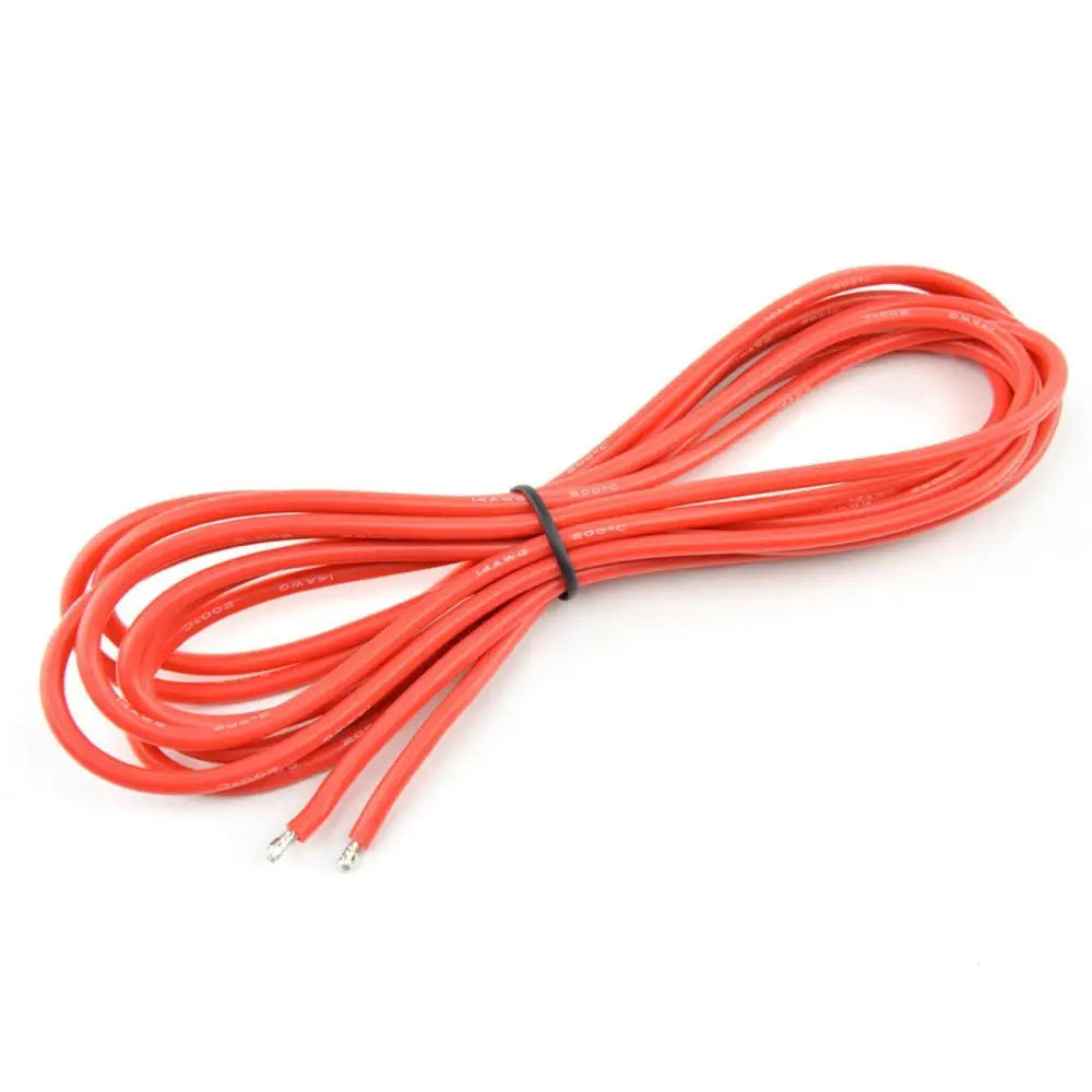 Red Silicon Wire AWG14 (3m) - RobotShop