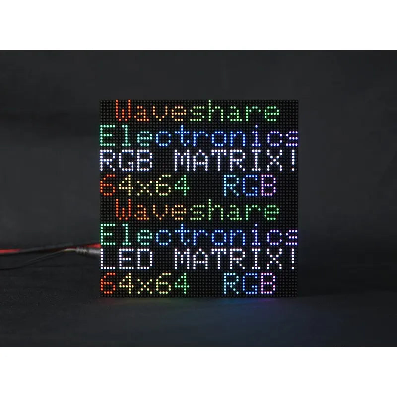 Waveshare RGB Full-Color LED Matrix Panel, 64x64 pixels, Adjustable ...