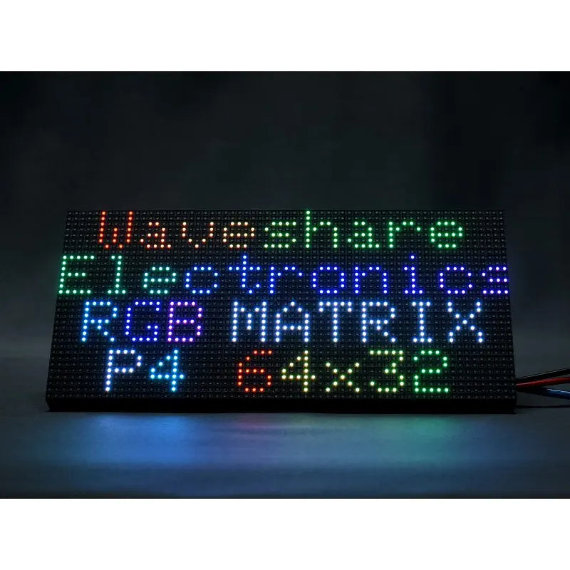 Waveshare RGB Full-Color LED Matrix Panel, 4mm Pitch, 64x32 Px - RobotShop