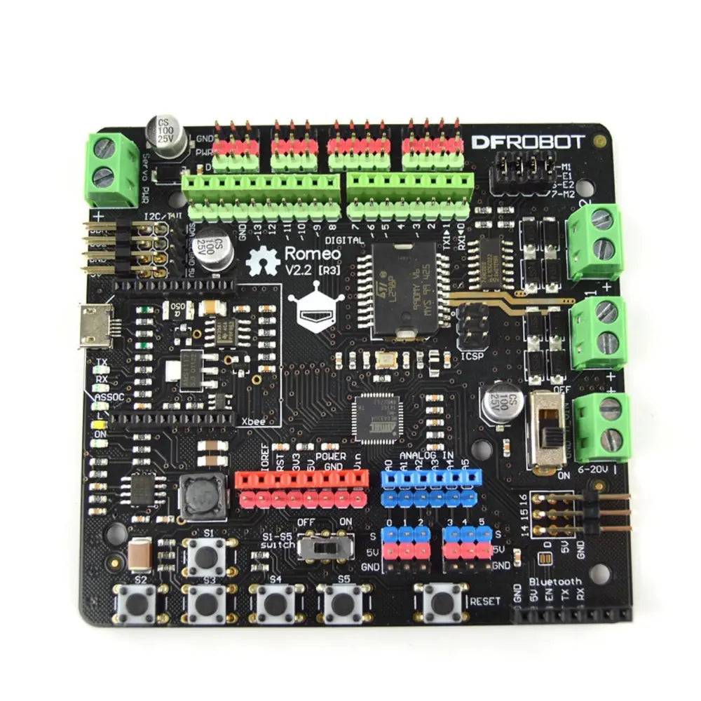 Romeo V2 All-in-one Microcontroller (ATMega32U4) - RobotShop