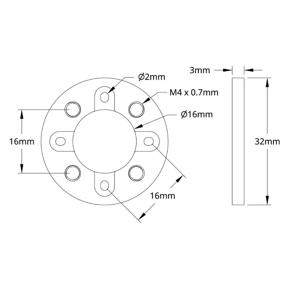 Soporte Para Motor Paso A Paso Servocity Serie 1700 Con Rosca Frontal