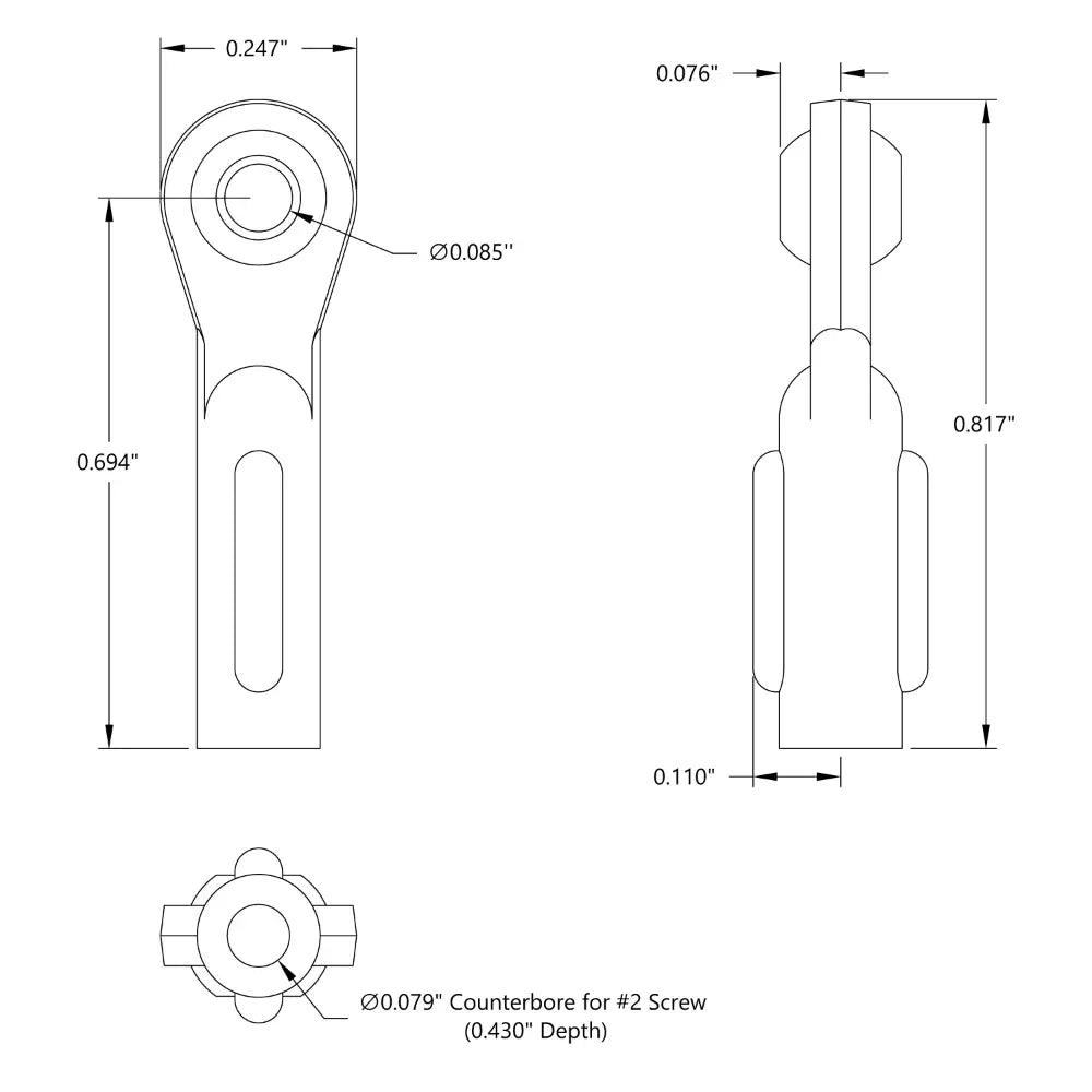ServoCity 2-56 UNC Nylon Ball Linkage - 4 Pack - RobotShop