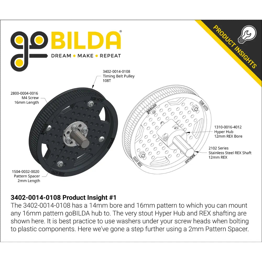 ServoCity 3402 Series 3mm HTD Pitch Plastic Hub Mount Timing Belt ...