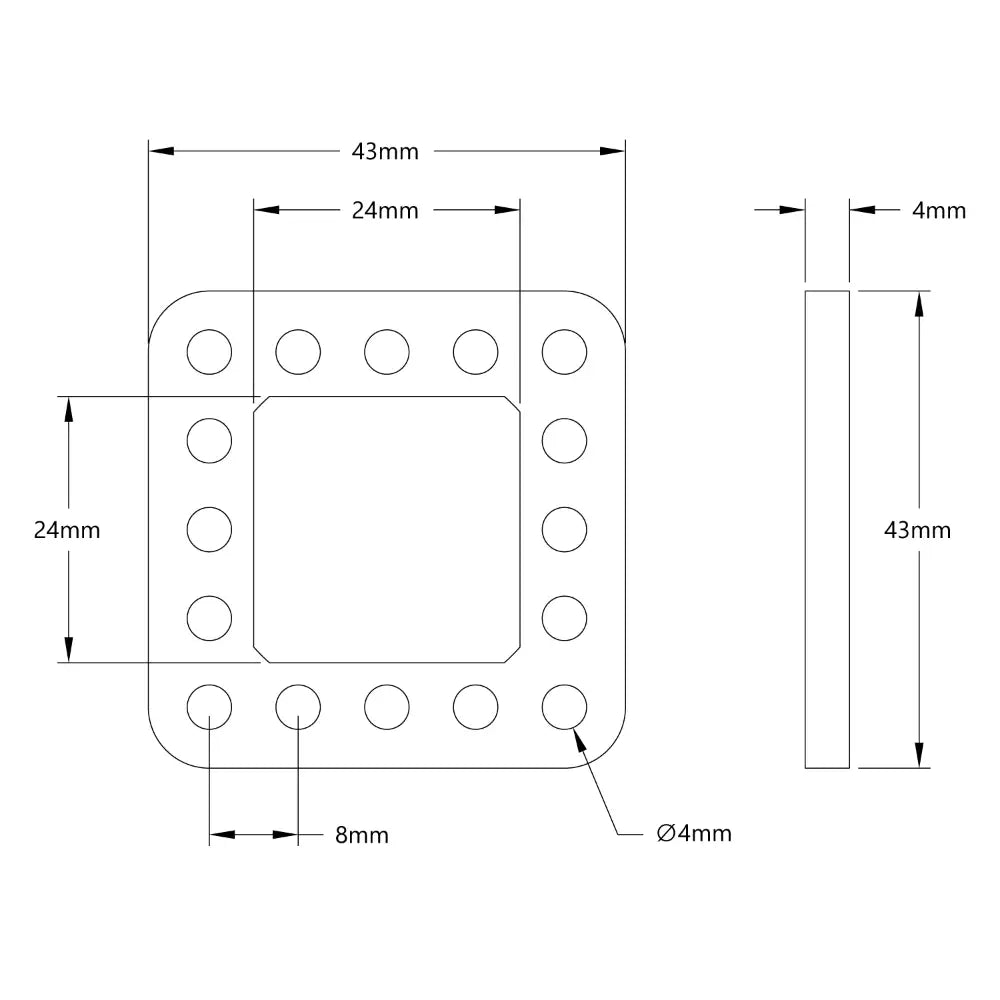 ServoCity 3704 Series Plastic GoRAIL Slide Plate (43-1) - 2 Pack ...