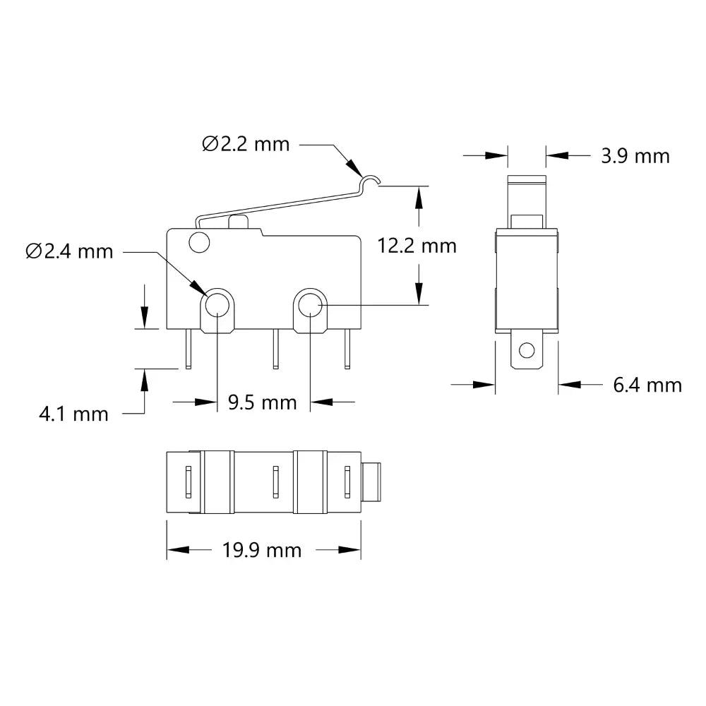 ServoCity Micro Limit Switch (Bump Lever) - 2 Pack - RobotShop