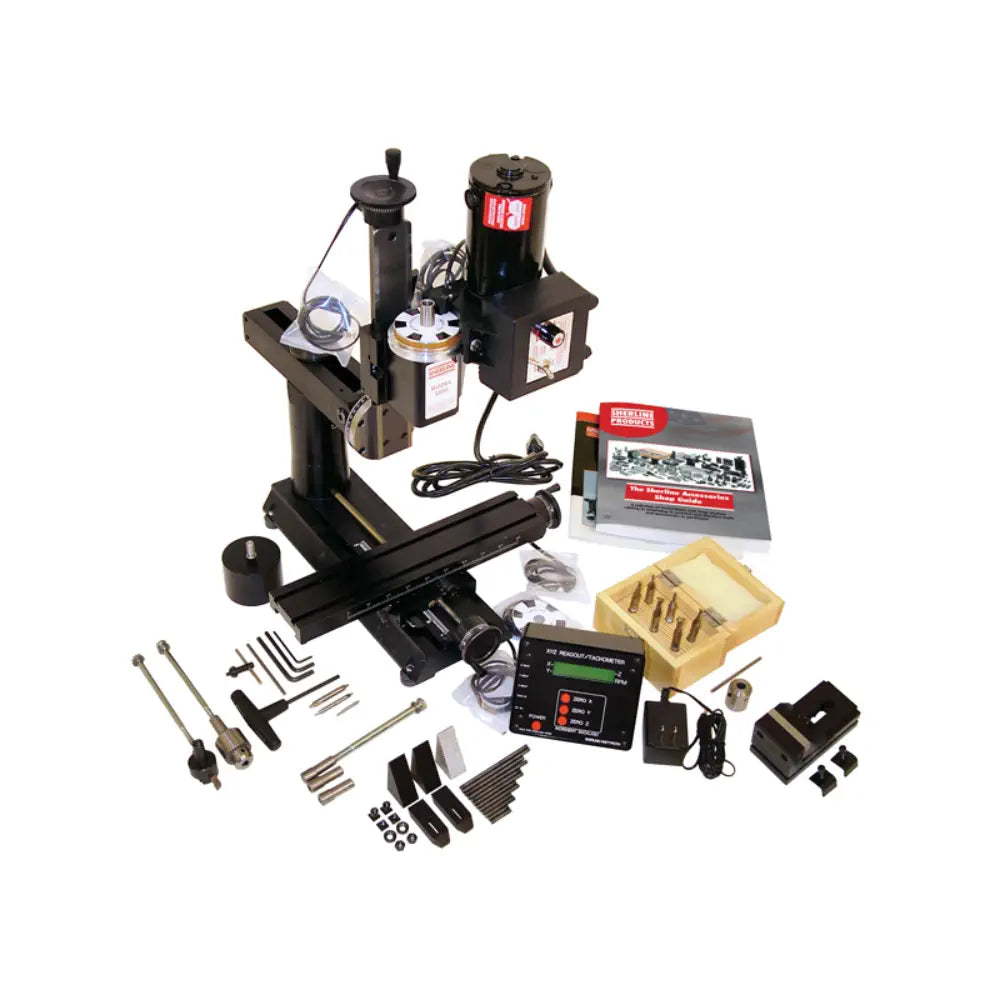 Sherline 14-Inch 8-Direction Benchtop Mill Package A with DRO (Metric ...