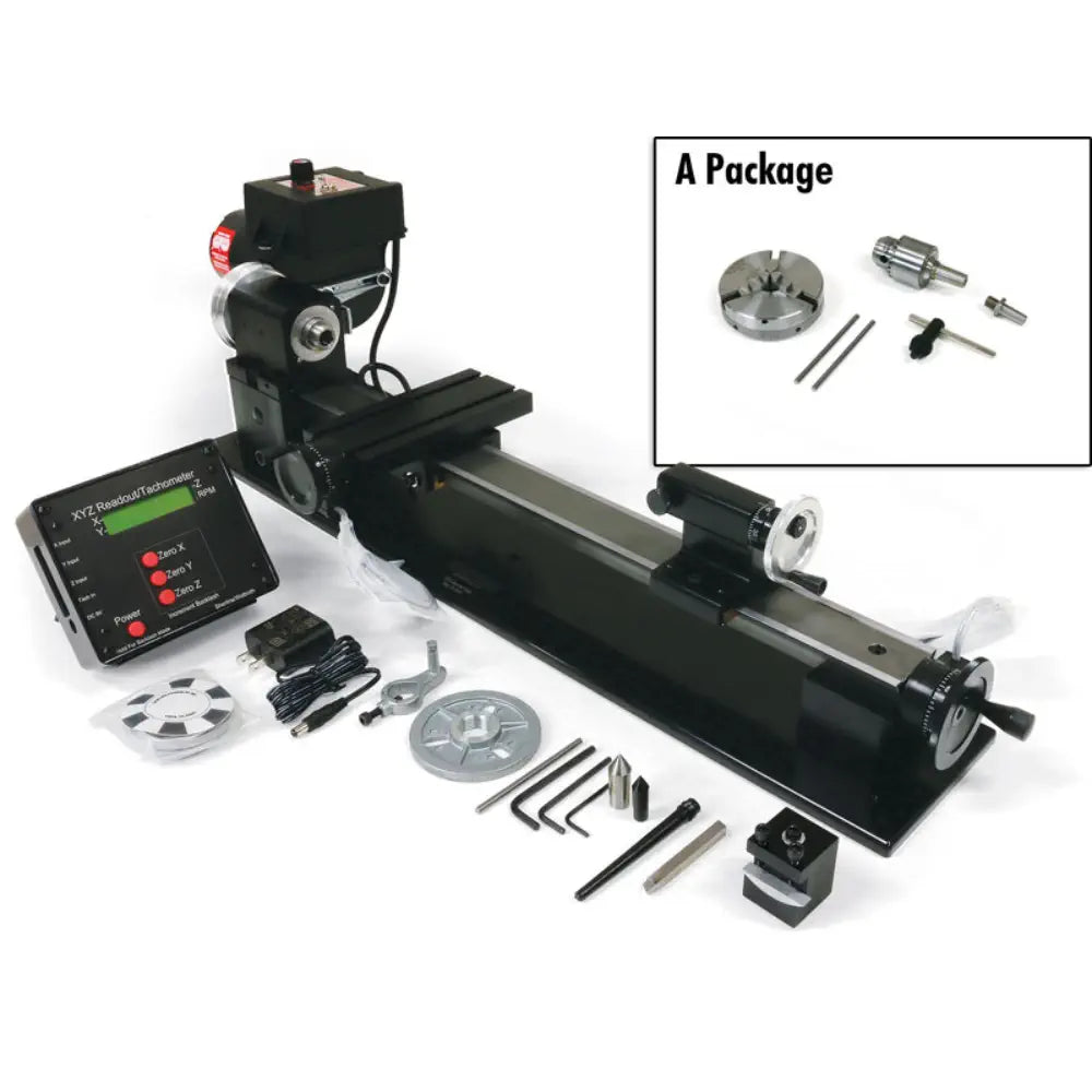 Sherline 17 Inch Benchtop Lathe With Dro Package A Metric Eu