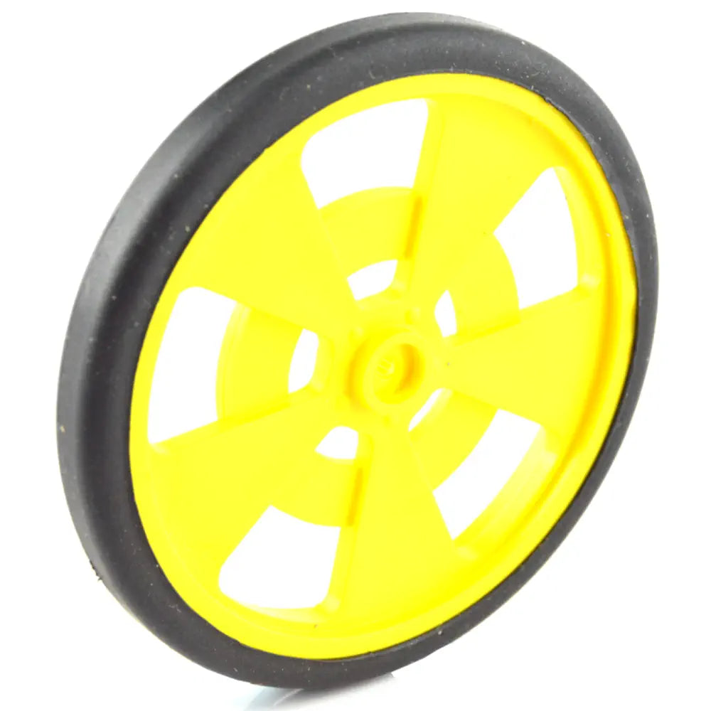 Solarbotics SW 2-5/8 inch Diameter Servo Wheel (Yellow) - RobotShop