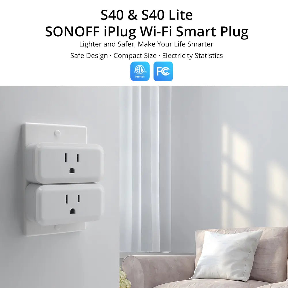 SONOFF iPlug Series Wi-Fi Smart Plug (S40 - Type A) - RobotShop