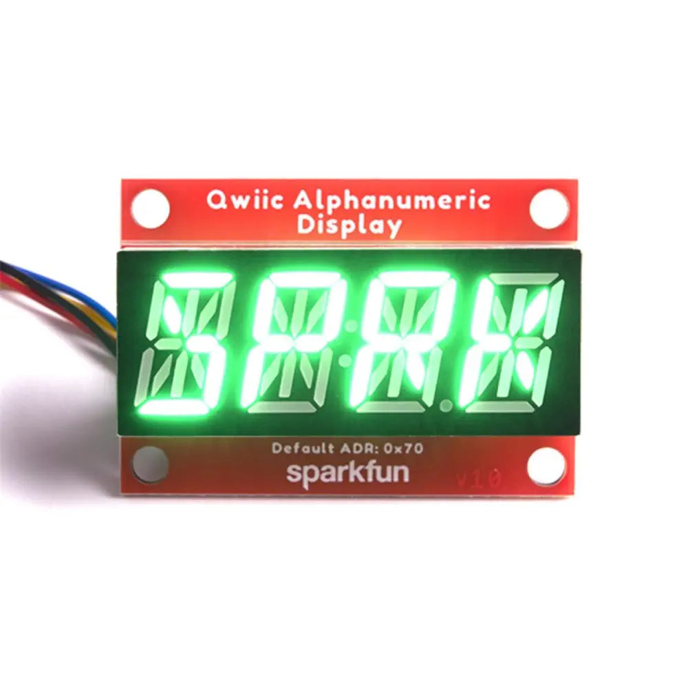 SparkFun Qwiic Alphanumeric Display - Green - RobotShop