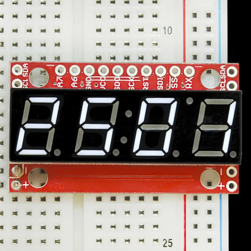 Sparkfun 7 Segment Serial Display White Robotshop