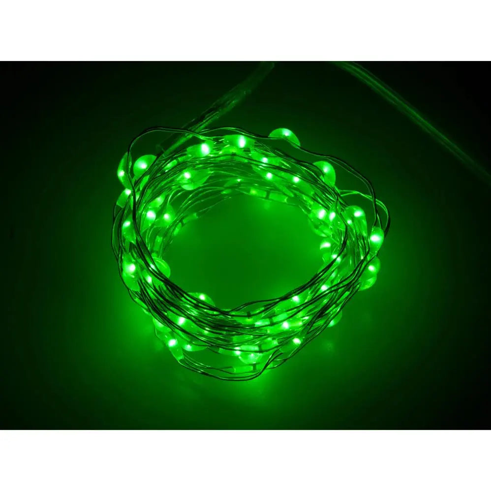 Superflex 3m 90 Green LED Strand with 3xAA Battery Box - RobotShop
