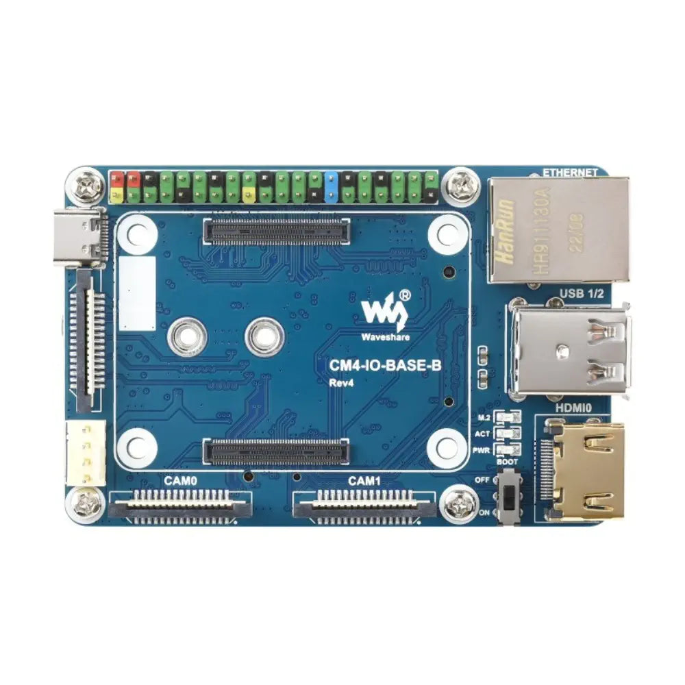 Waveshare CM4-IO-BASE-B + USB HDMI Adapter for Raspberry Pi Compute ...