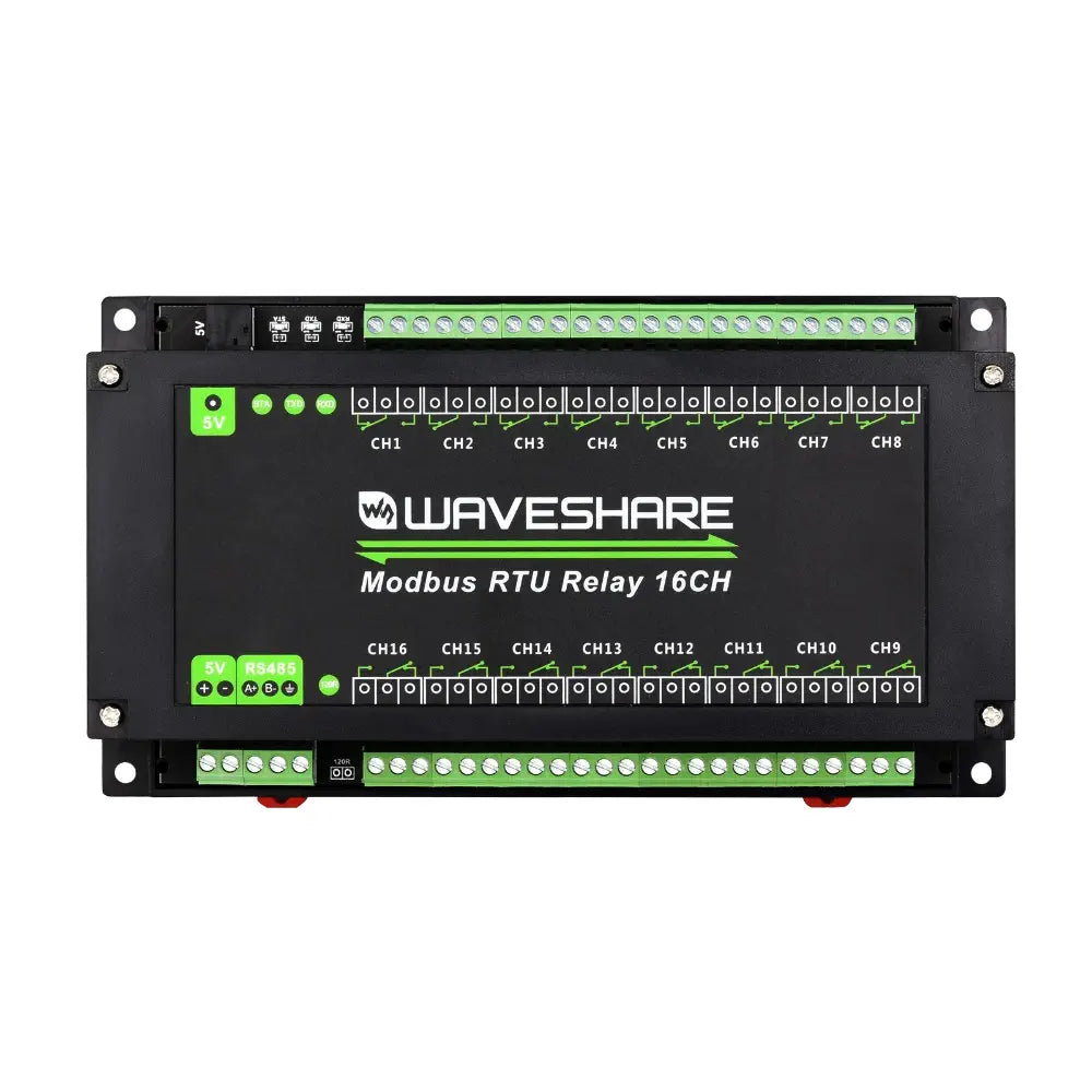 Waveshare Modbus RTU 16-Kanal Relaismodul, RS485 Schnittstelle, mit ...