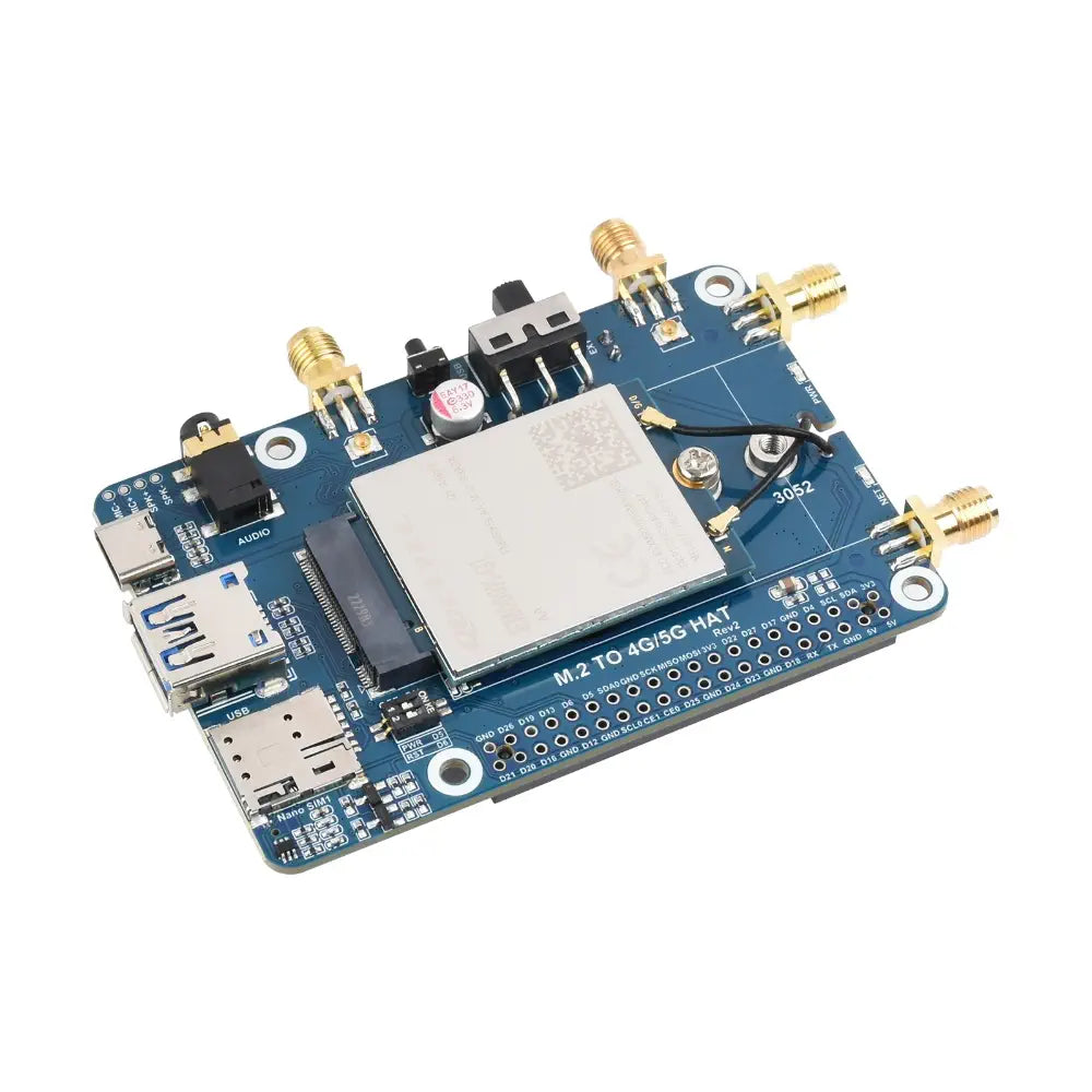 Waveshare Raspberry Pi LTE Cat 6 Communication HAT, LTE-A Global Multi ...