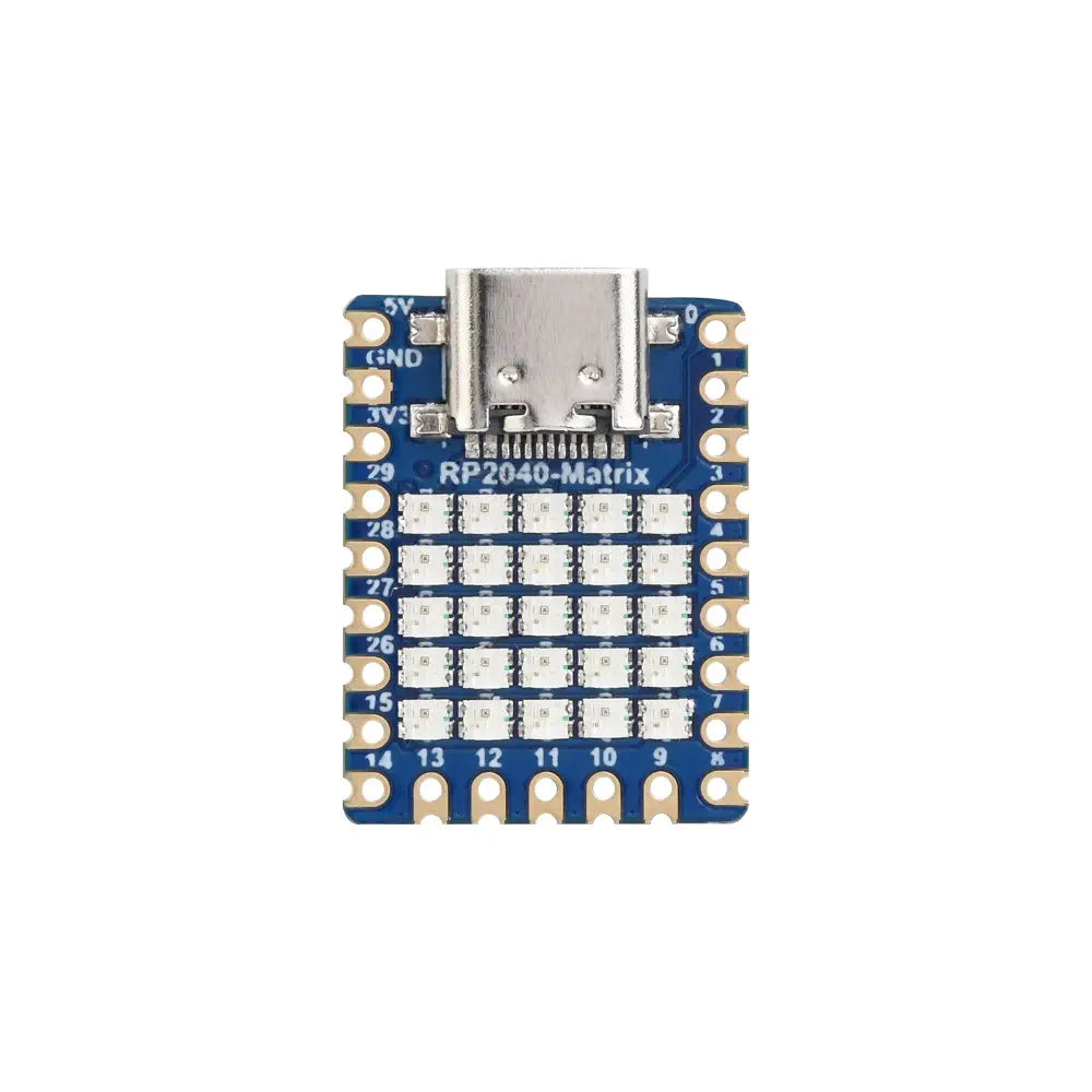 Waveshare RP2040-Matrix Development Board, Onboard 5 RGB LED Matrix ...
